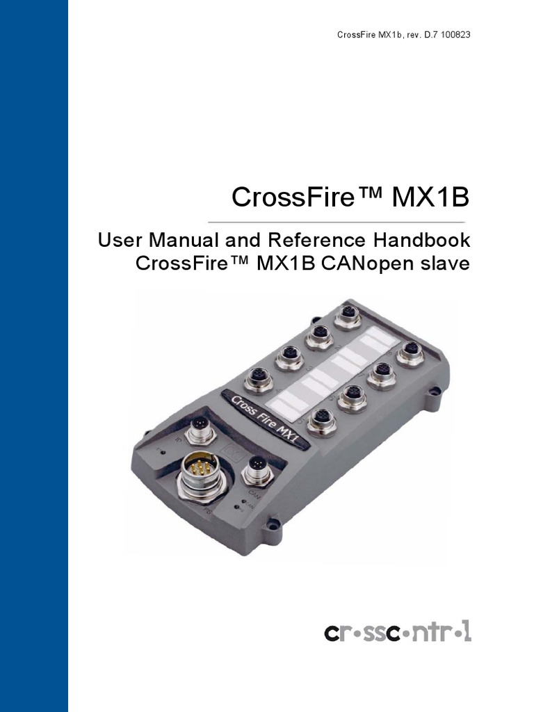 CrossFire MX1B CANopen Slave - Manual and Reference Handbook | PDF ...