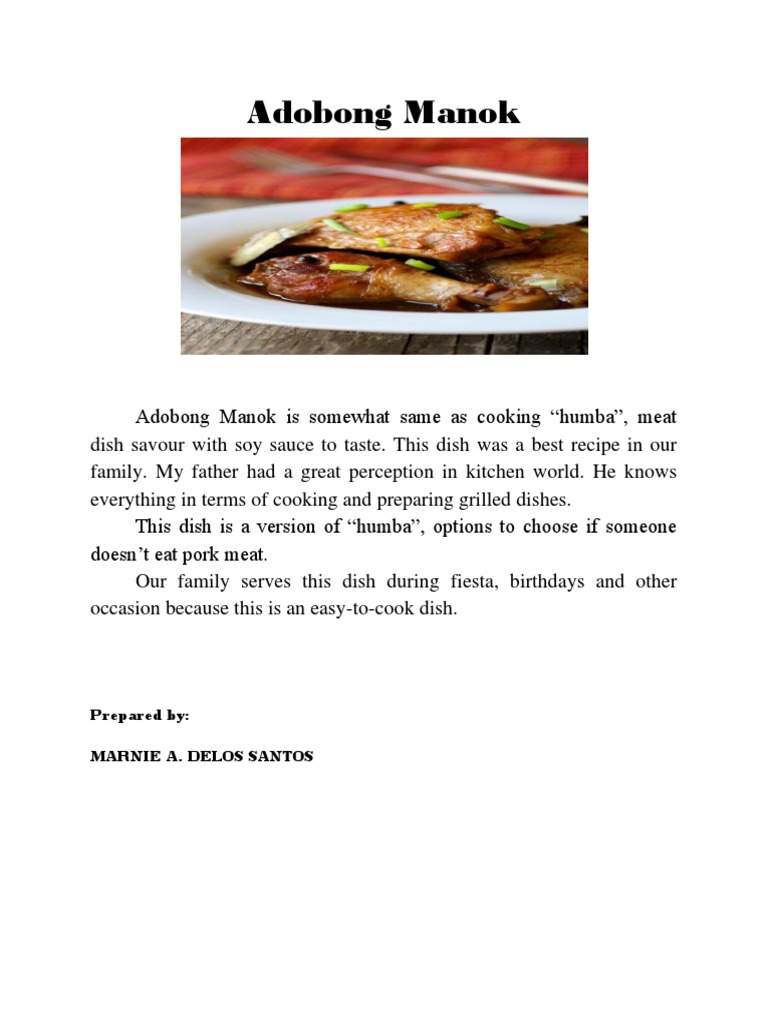 Adobong Manok Recipe | PDF