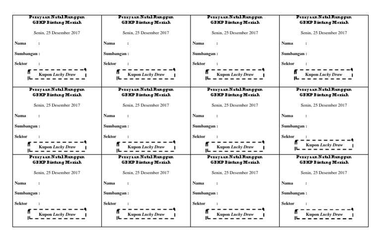 Kupon Lucky Draw | PDF