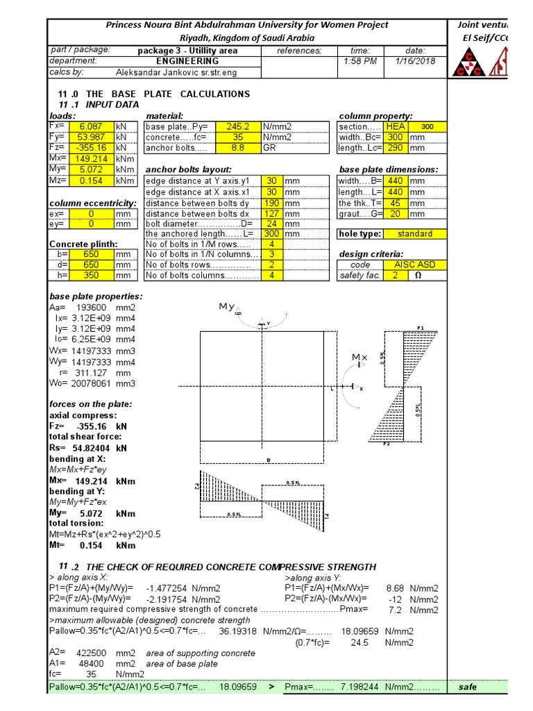 Base Plate Detail | PDF | Strength Of Materials | Materials