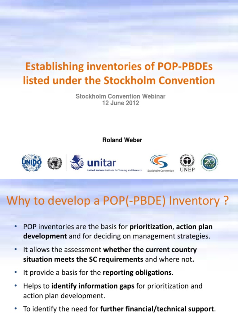 Establishing Inventories of Pop-Pbdes Listed Under The Stockholm Convention | Download Free PDF ...