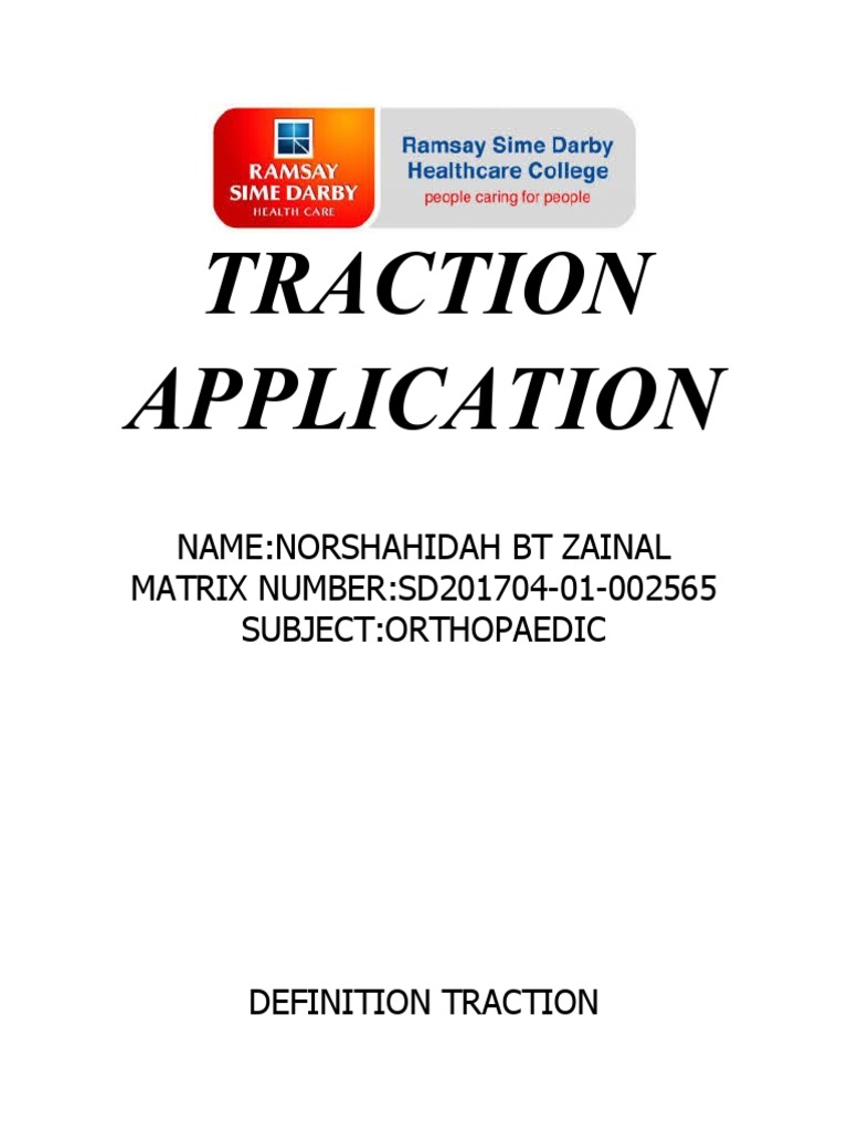 Traction Application Sha | PDF | Diseases And Disorders | Medical ...