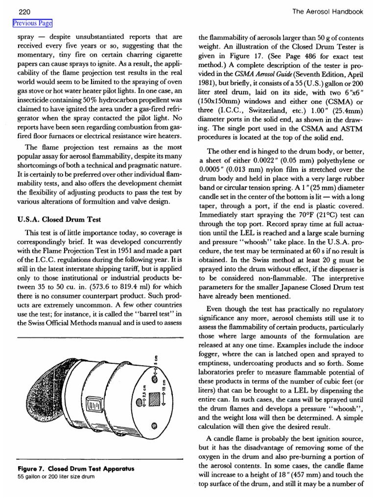 Previous Page: U.S.A. Closed Drum Test | PDF | Chemical Substances ...