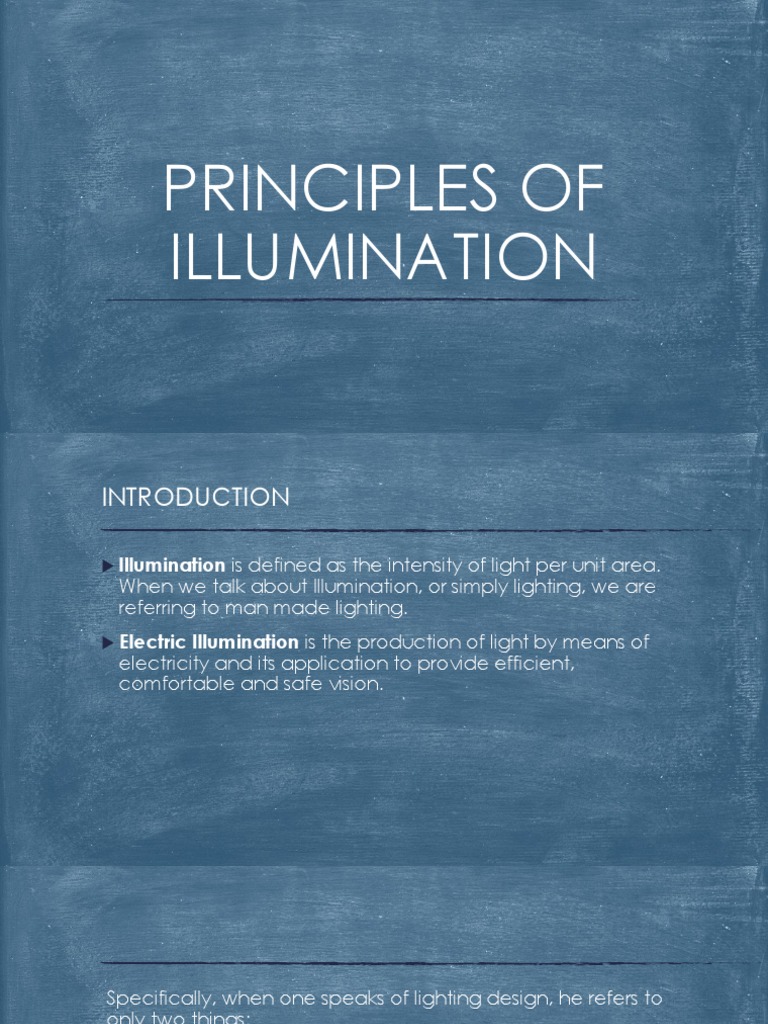 Principles of Illumination Design | PDF | Lighting | Electromagnetic ...