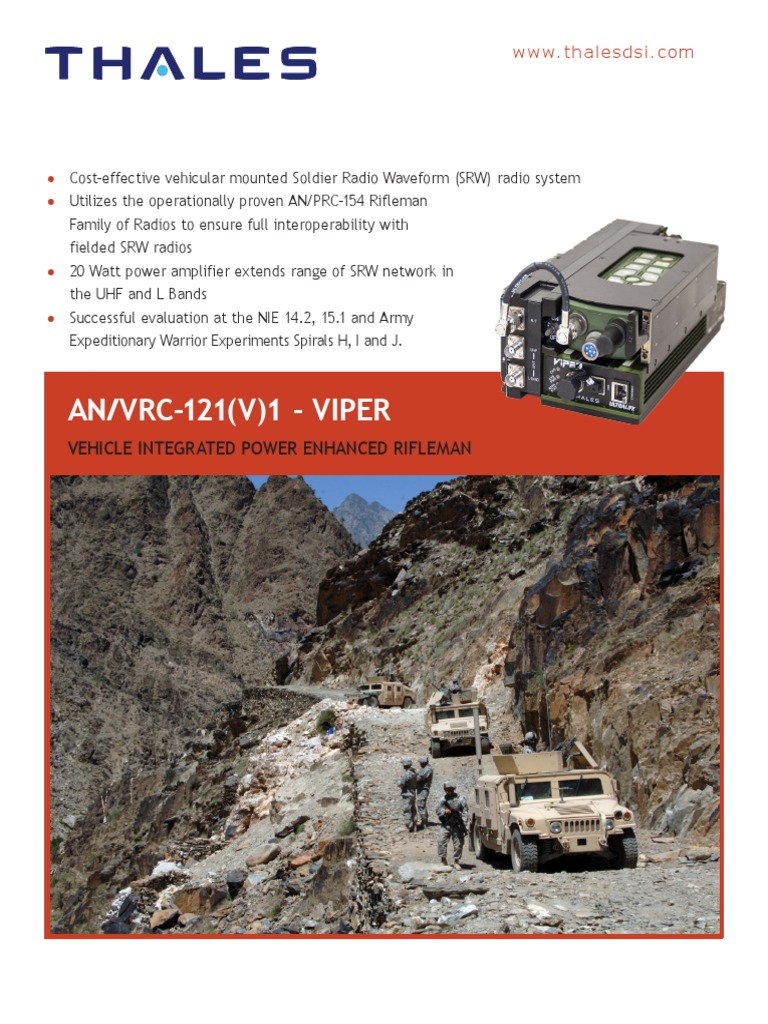 Thales Viper | PDF | Telecommunications Engineering | Electrical Engineering