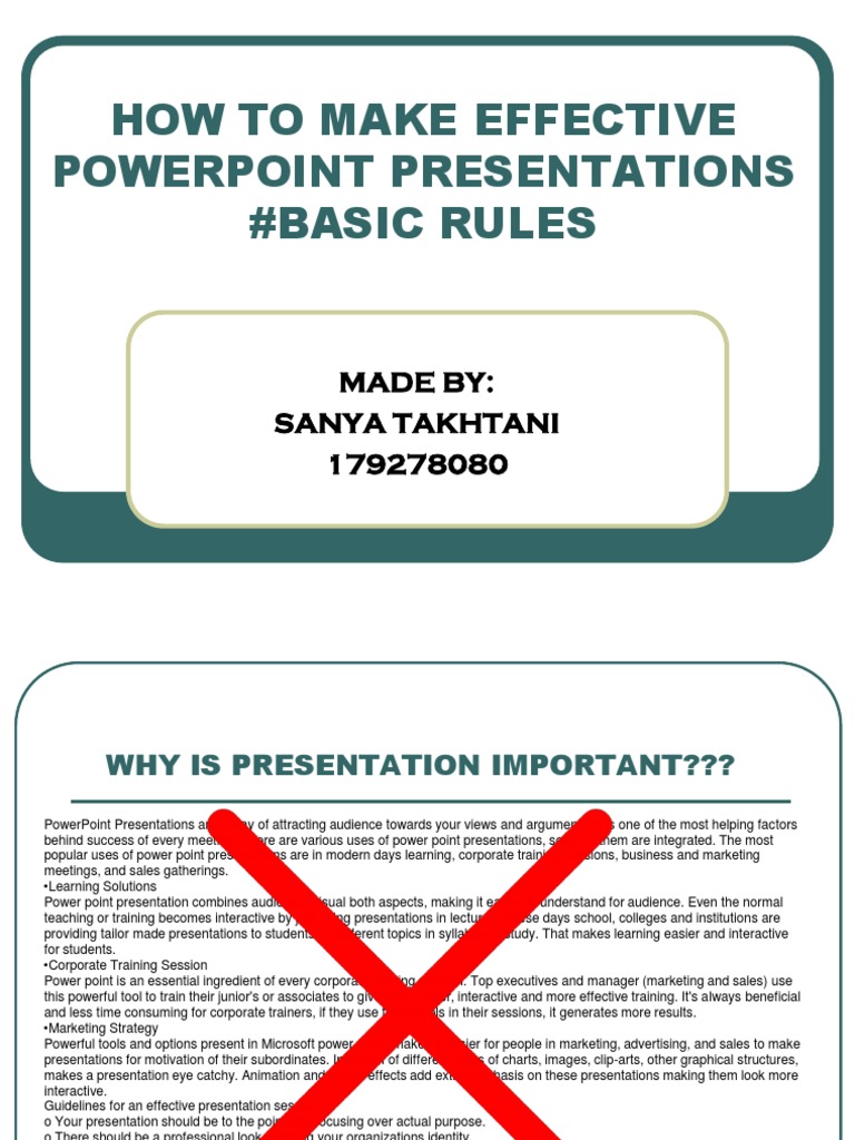 How To Make An Effective Presentation | PDF | Microsoft Power Point ...