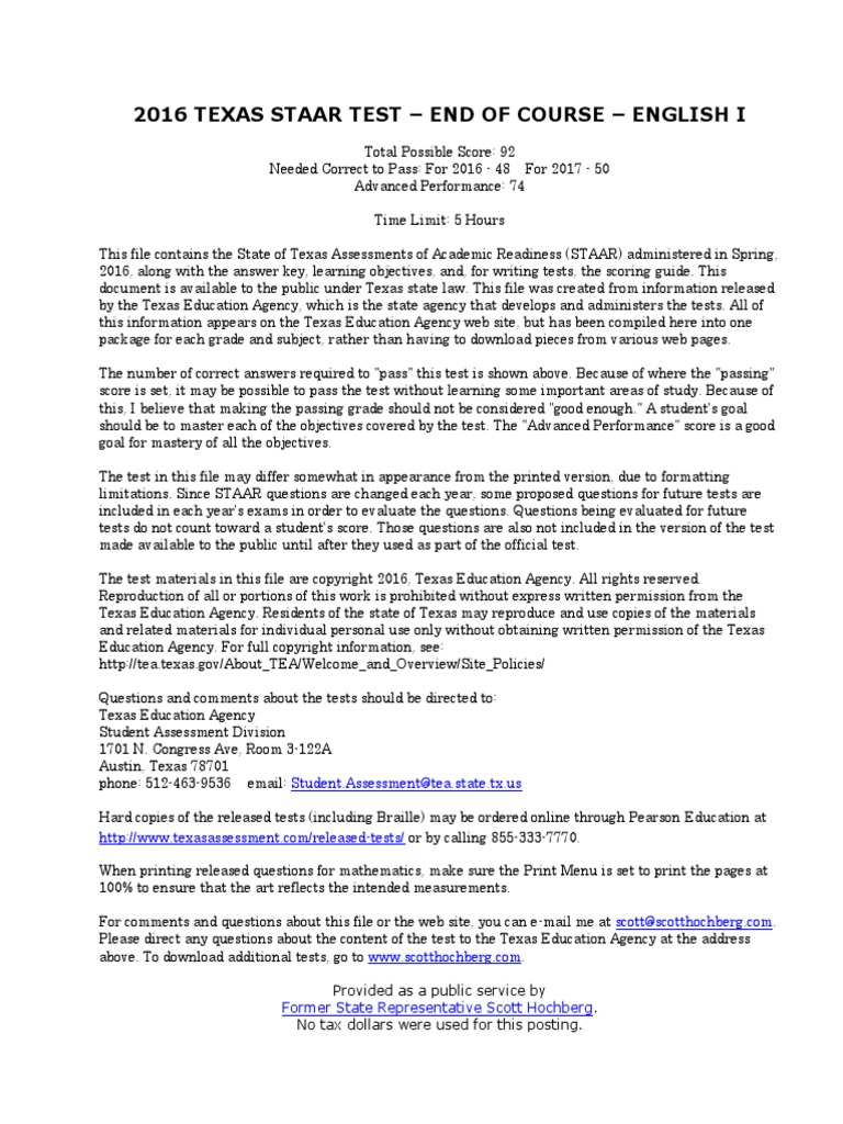 English 1 Eoc | PDF | Sports