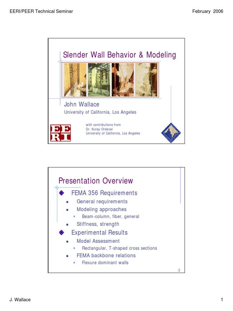 Slender Walls | PDF | Beam (Structure) | Deformation (Mechanics)