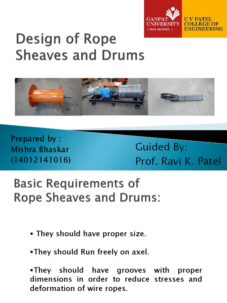Design of Rope Drums | PDF