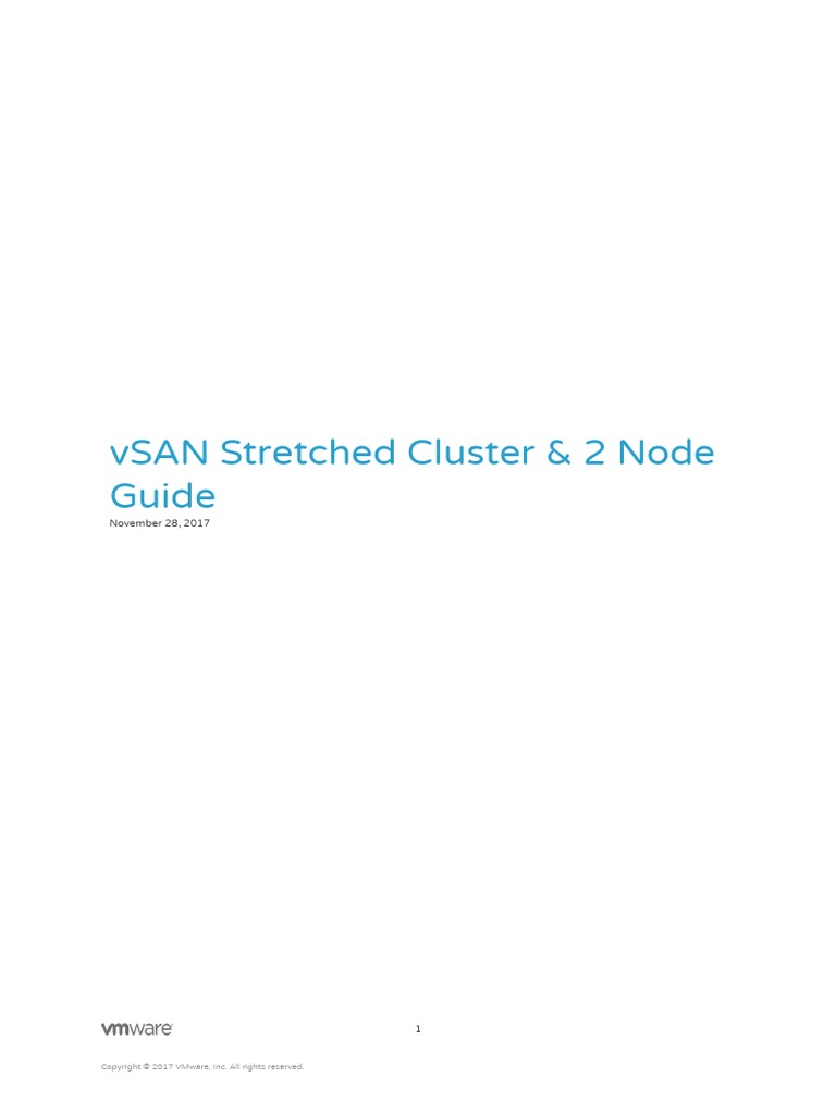 VSAN Stretched Cluster & 2 Node Guide | PDF | Computer Cluster | V Mware