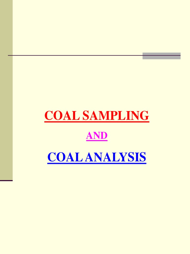 Coal Sampling & Analysis | PDF | Coal | Combustion