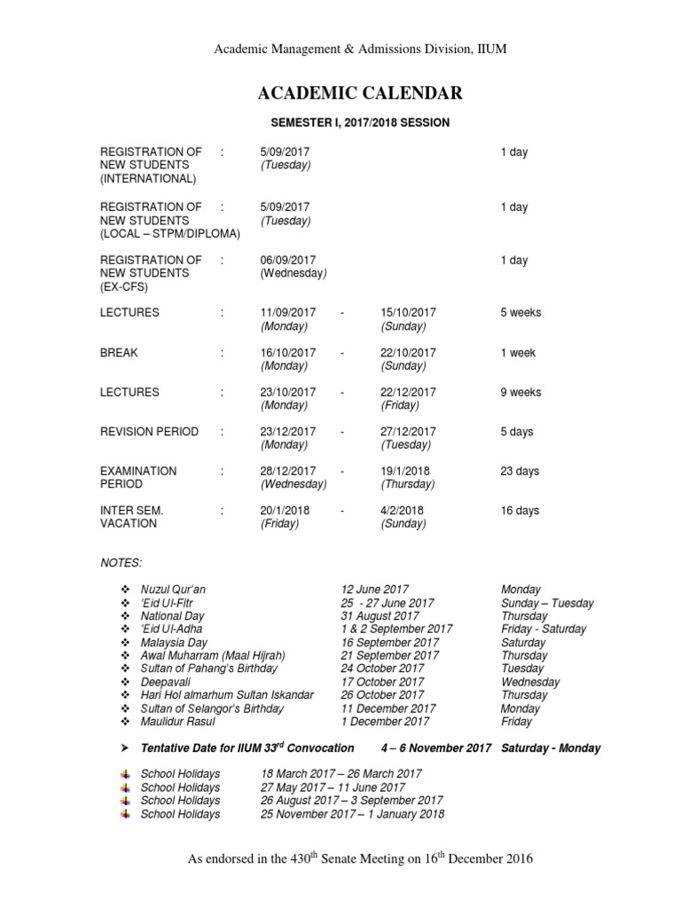 Academic Calendar 20172018-2 | PDF | Academic Term | Observances