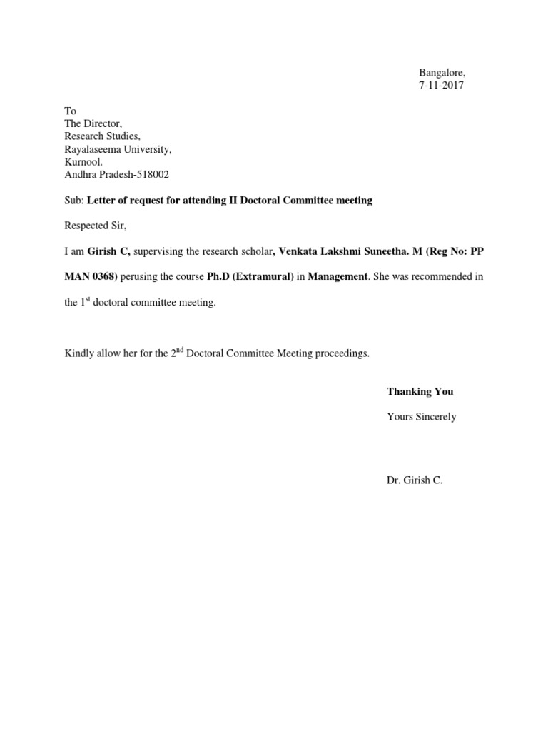 2nd DCM Letter | PDF