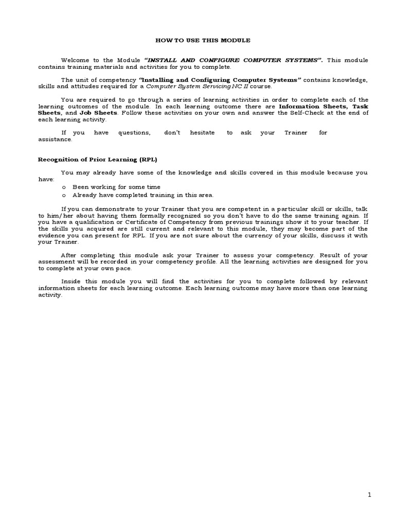 1 Install and Configure Computer Systems | PDF | Bios | Personal Computers