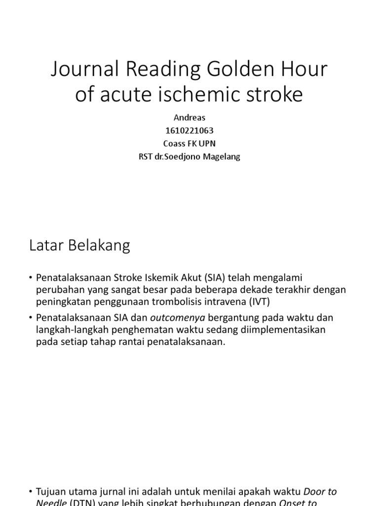 Journal Reading Stroke | PDF