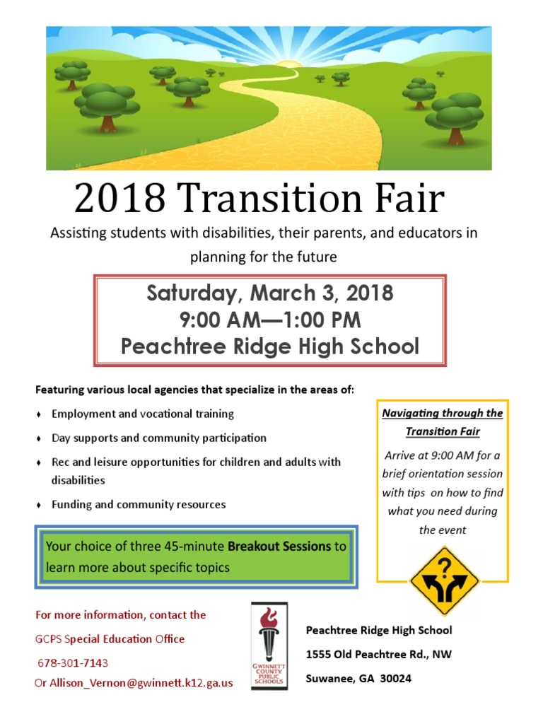 Transition Fair 2018 Flyer | PDF | Special Education | Behavior ...