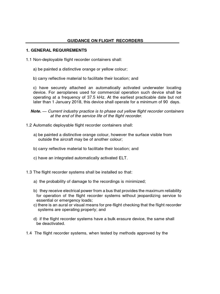 Flight Recorder Guidelines | PDF | Flight Recorder | Electrical Engineering