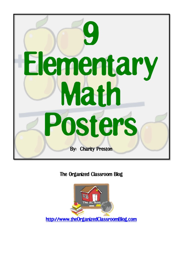 9 Engaging Elementary Math Posters | PDF | Home & Garden