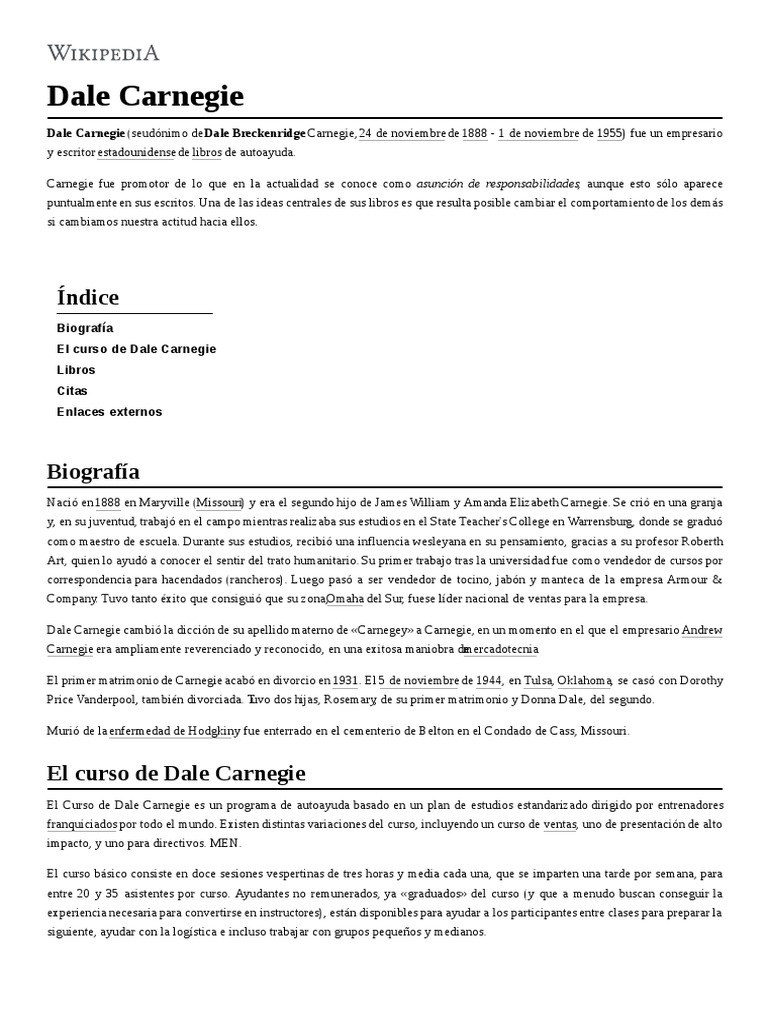 Dale Carnegie | PDF | Personas | Sicología
