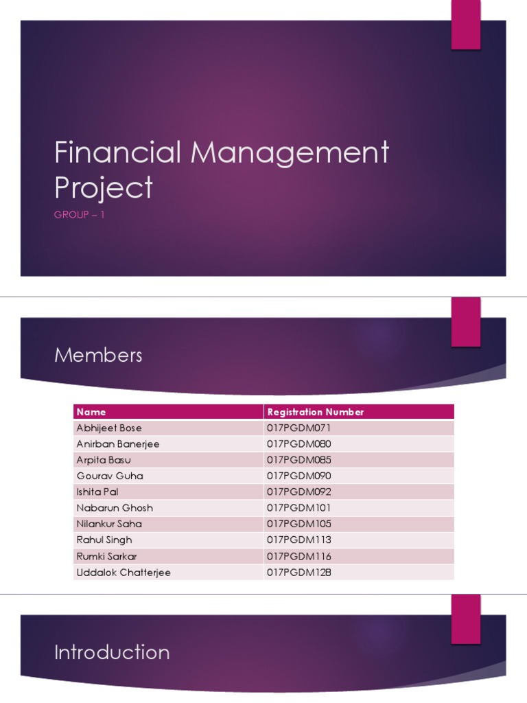 Financial Management Project | PDF | Yield (Finance) | Dividend