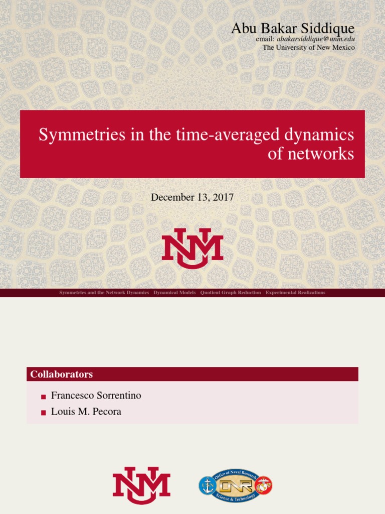 Network Frontier Talk | PDF | Group (Mathematics) | Vertex (Graph Theory)