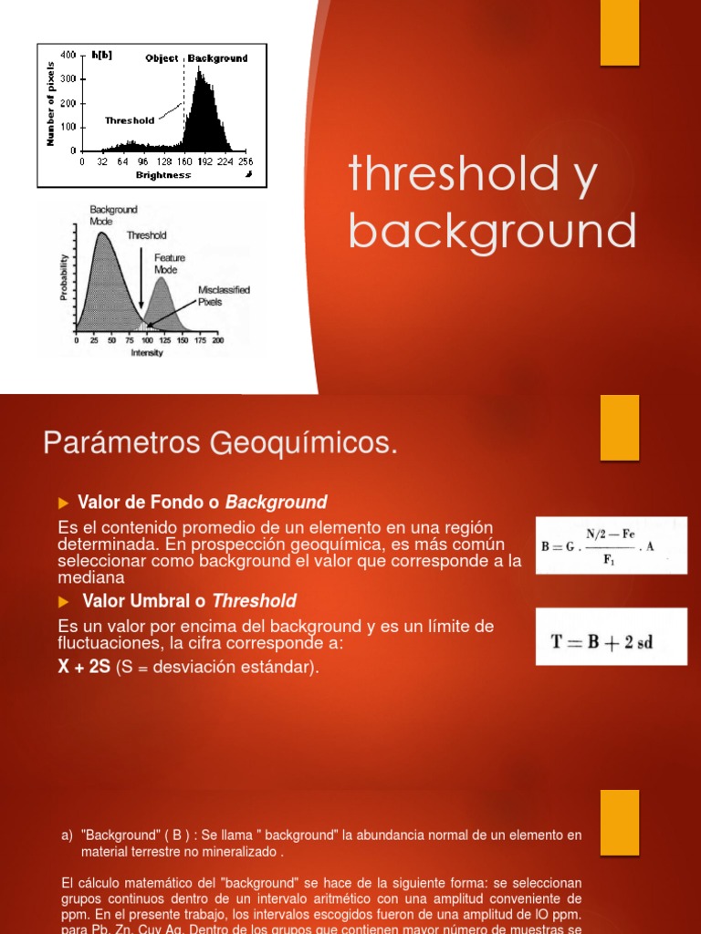 Umbral y fondo en geoquímica | PDF | Mediana | Naturaleza