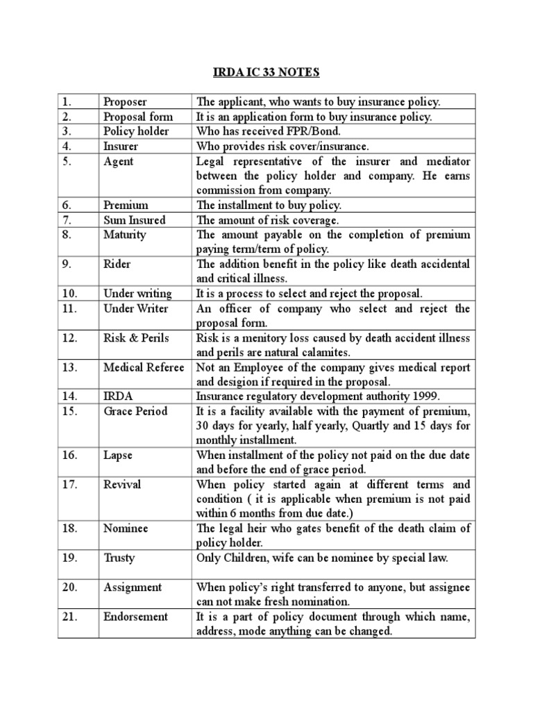 Irda Ic 33 English | PDF | Annuity (European) | Insurance