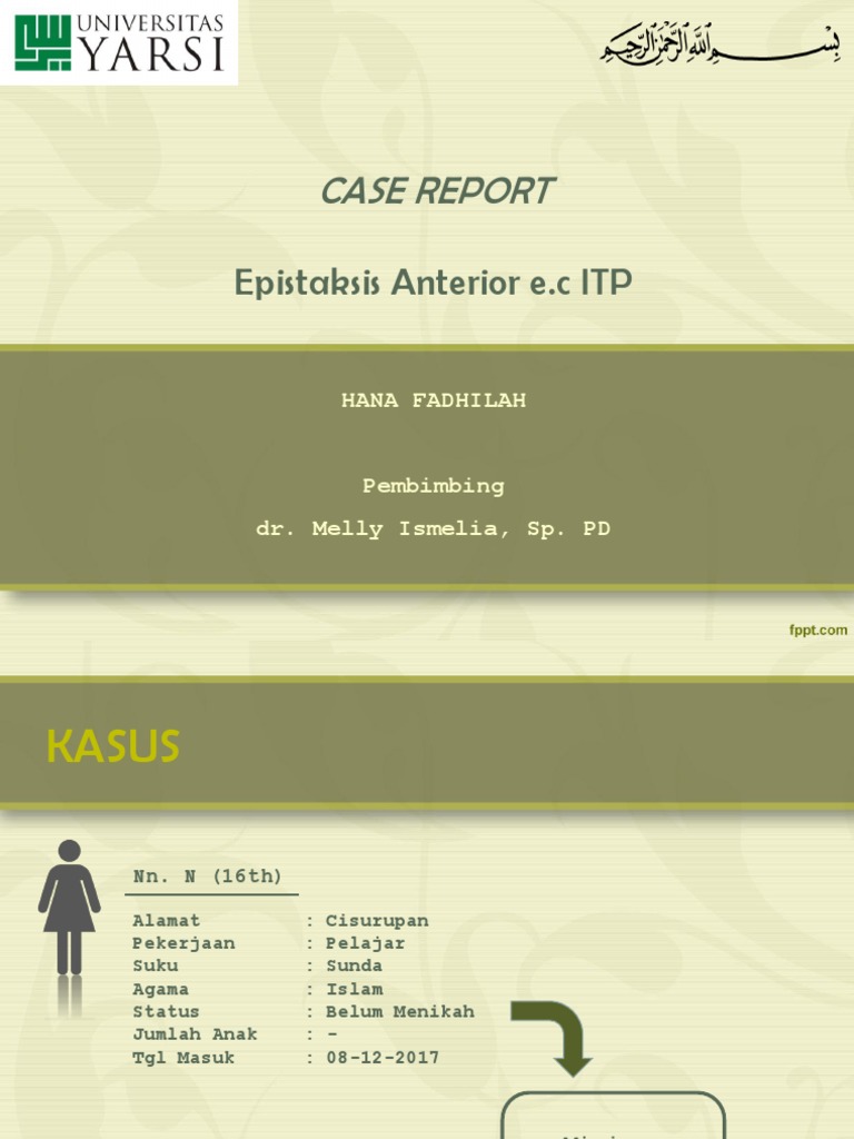 Laporan Kasus Epistaksis pada ITP | PDF