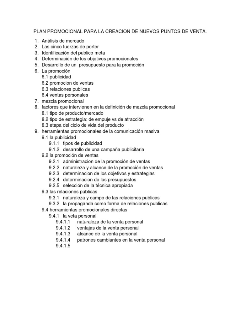 Plan Promocional | PDF | Negocios