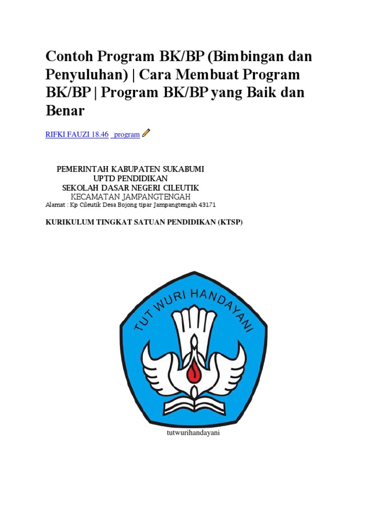 Contoh Program BK | PDF