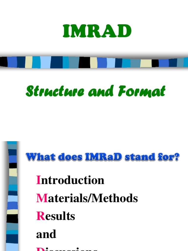 IMRAD Format2 | PDF | Experiment | Caregiver