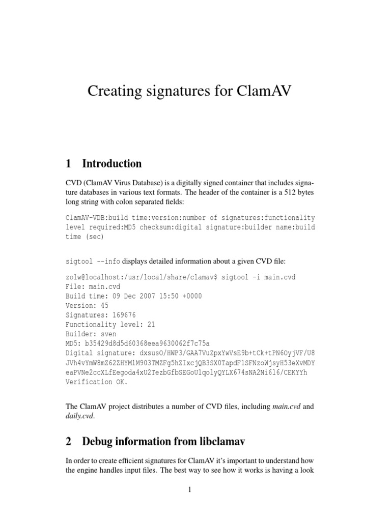 Signatures | PDF | Zip (File Format) | Malware