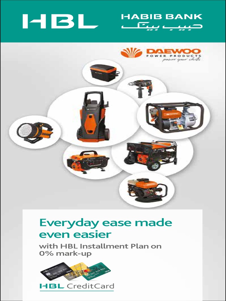 Daewoo Utility Products PDF | PDF | Credit Card | Manufactured Goods
