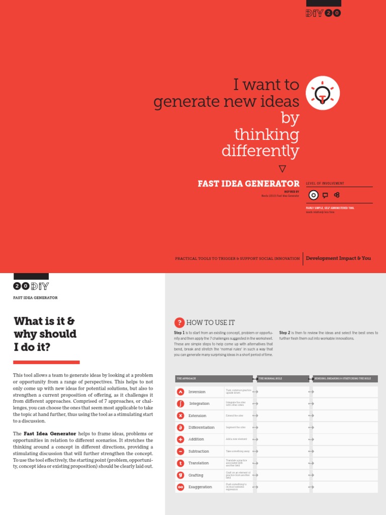 Fast Idea Generator Size A4 PDF | PDF