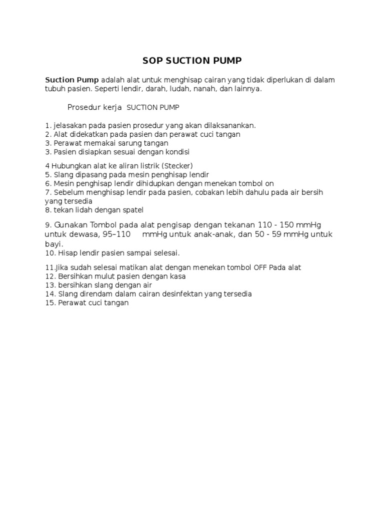 Sop Suction Pump | PDF