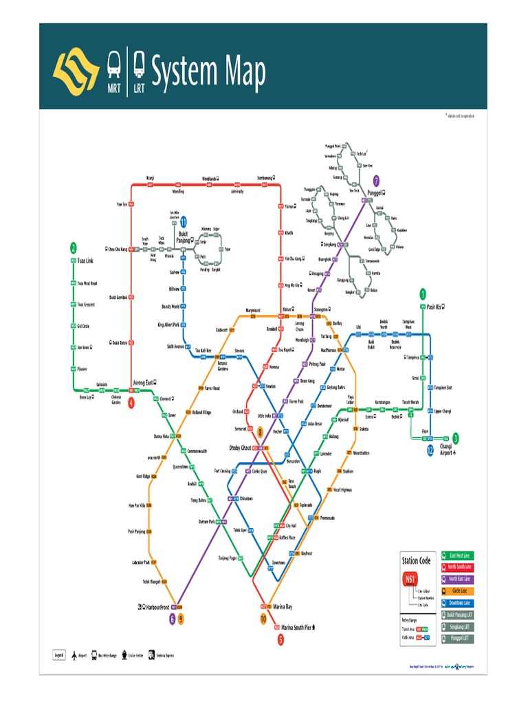 Singapore Train System Map | PDF