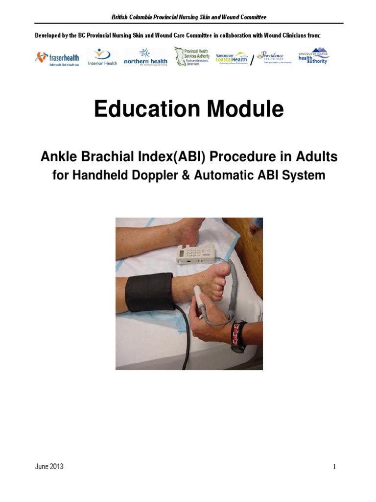 Nursing ABI Procedure Guide | PDF | Medical Ultrasound | Pulse
