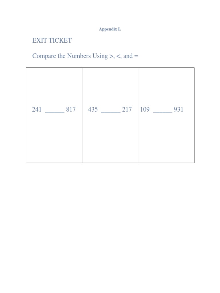 Lesson 6 Exit Ticket | PDF
