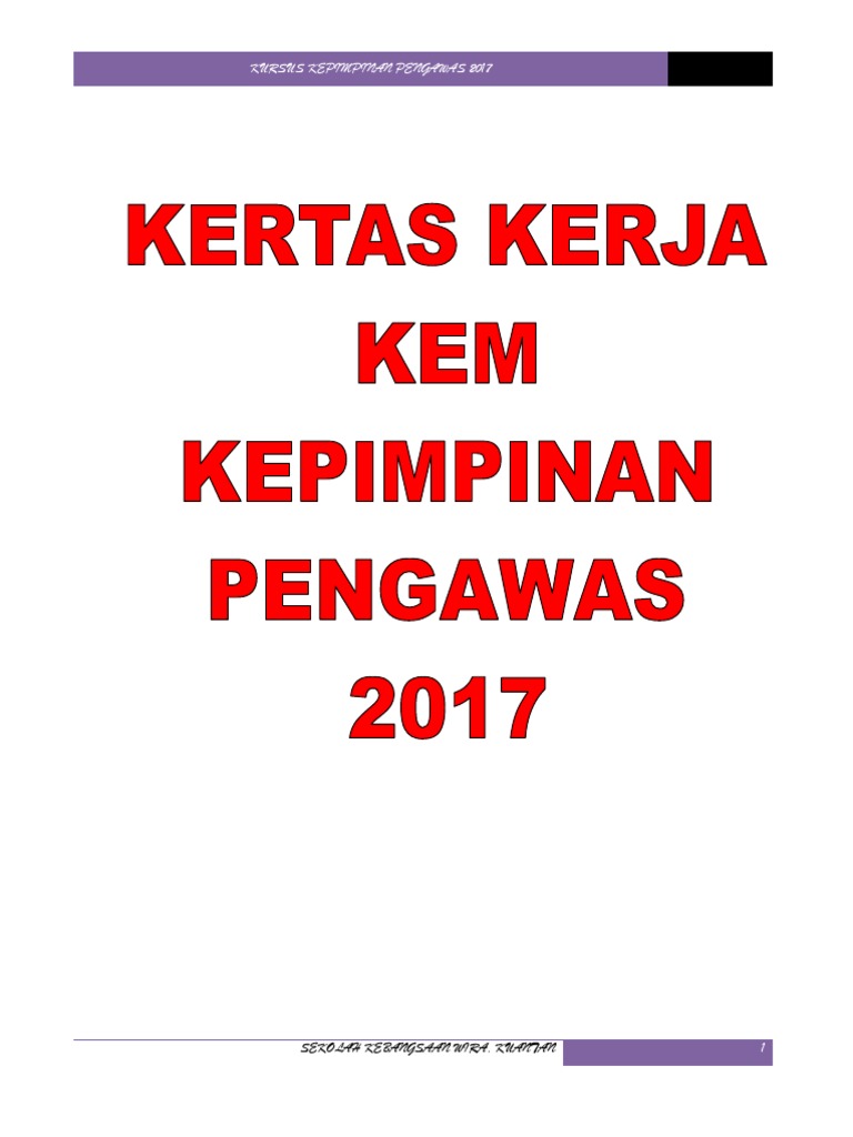 Kertas Kerja Kursus Kepimpinan | PDF