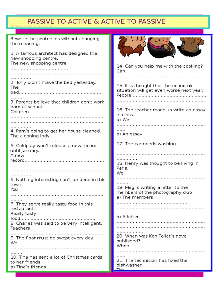 Passive To Active & Active To Passive Rephrasing | PDF | Leisure