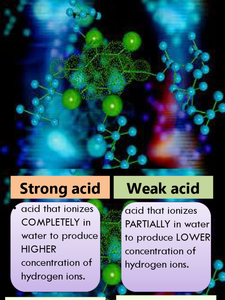 Weak Acid and Strong Acid | PDF | Acid | Ph