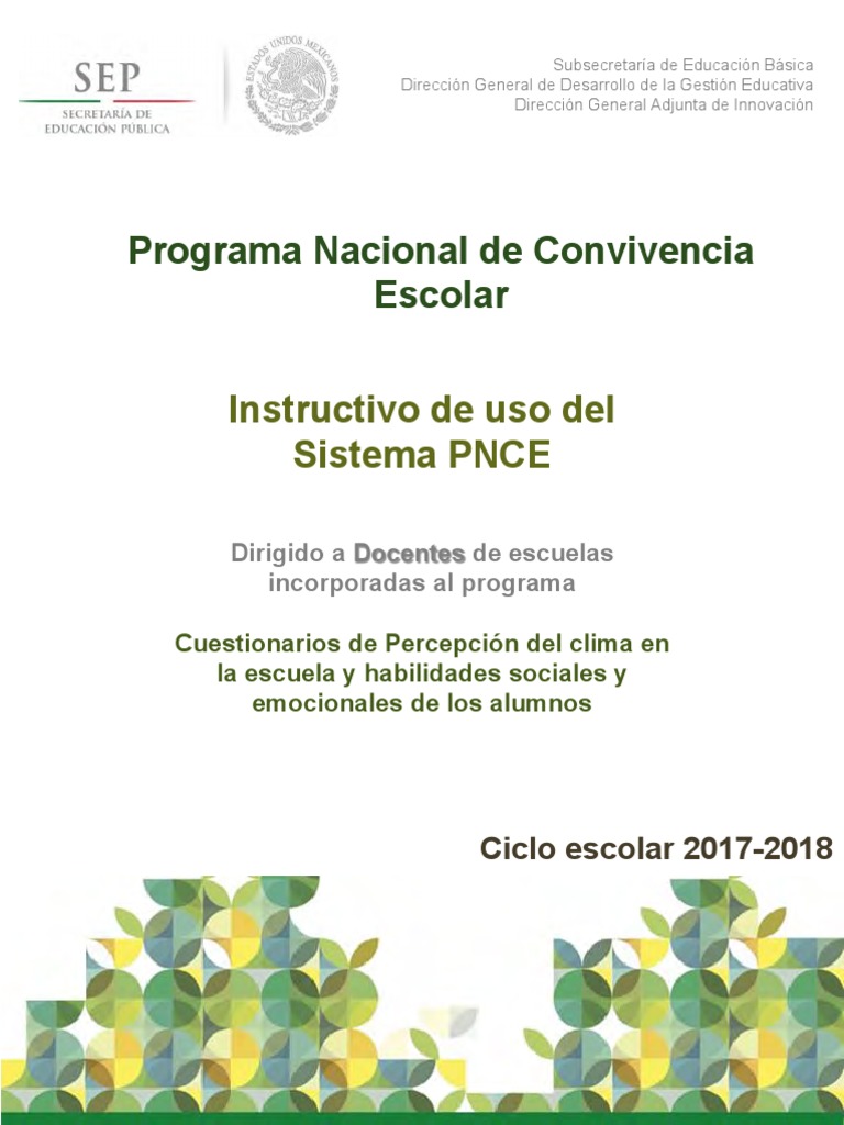 Manual PNCE | PDF | Cuestionario | Educación primaria