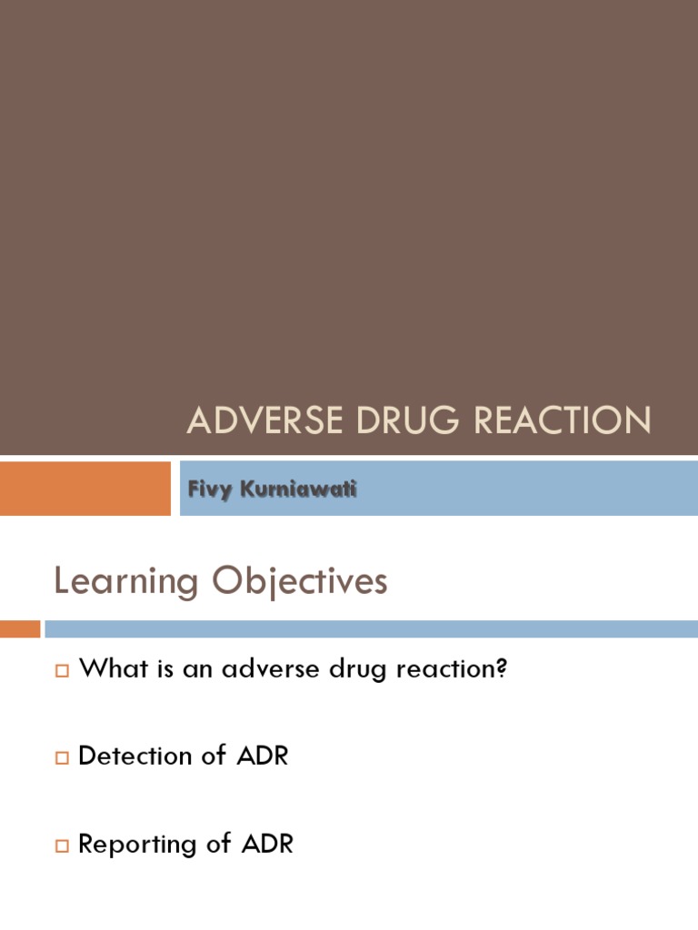 Detection and Monitoring of ADRs | PDF | Pharmacy | Health Professional