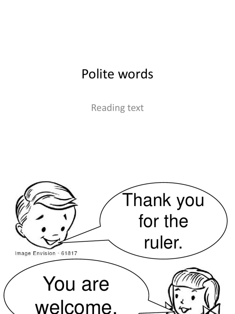 Polite Words Reading Text | PDF