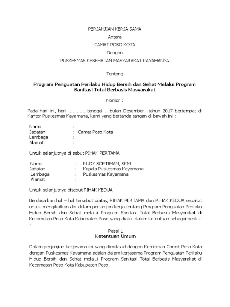 Mou Camat Dengan Kapusk | PDF