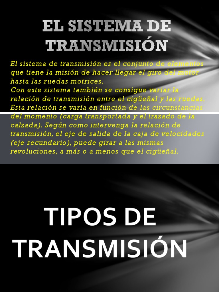 El Sistema de Transmision | PDF | Transmisión (Mecánica) | Engranaje