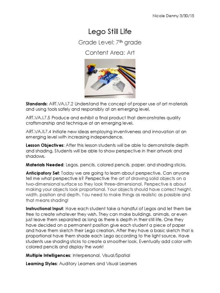 Art Lesson Plan | PDF