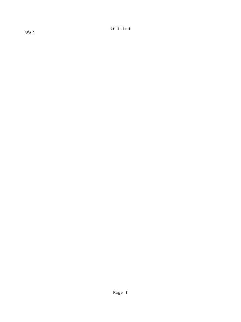 TSQ 1 | PDF