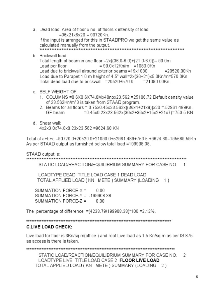 Staad Checks | PDF | Structural Load | Software