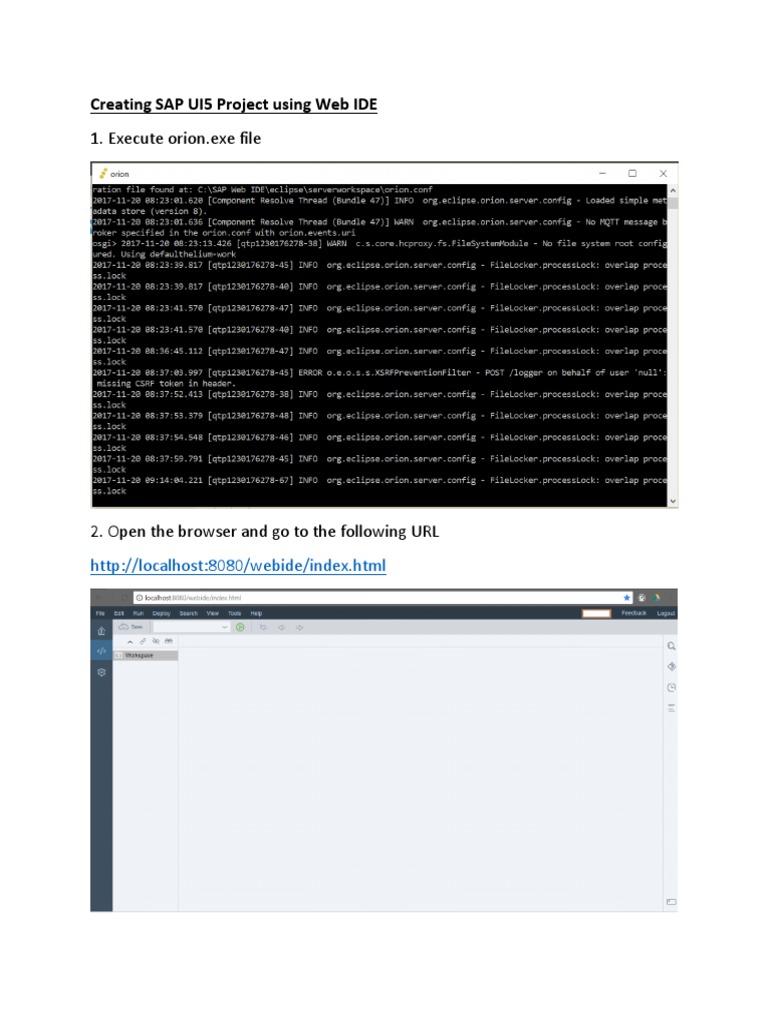 Creating SAP UI5 Project in Using Web IDE | PDF